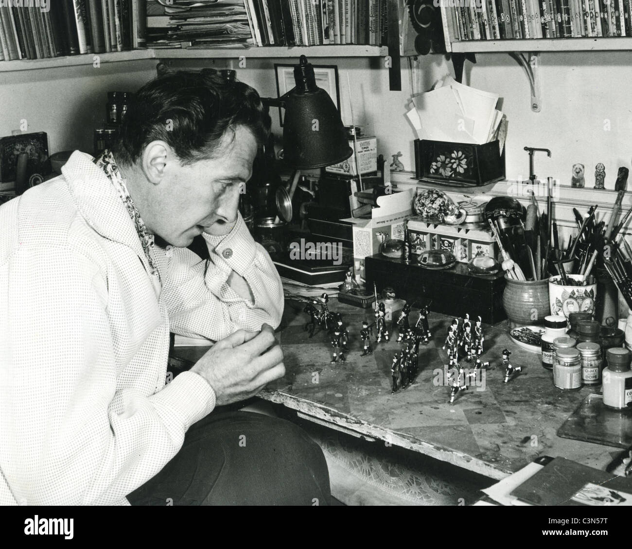 PETER CUSHING (1913-1994) UK TV and film actor at his Knightsbridge ...