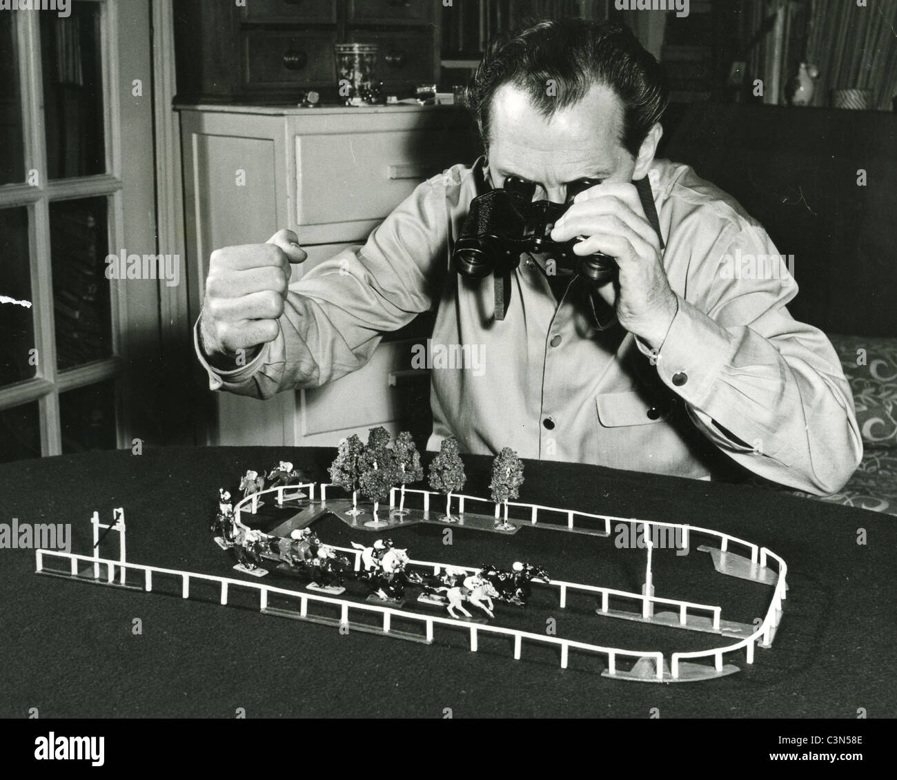 PETER CUSHING (1913-1994) UK TV and film actor at his Knightsbridge ...