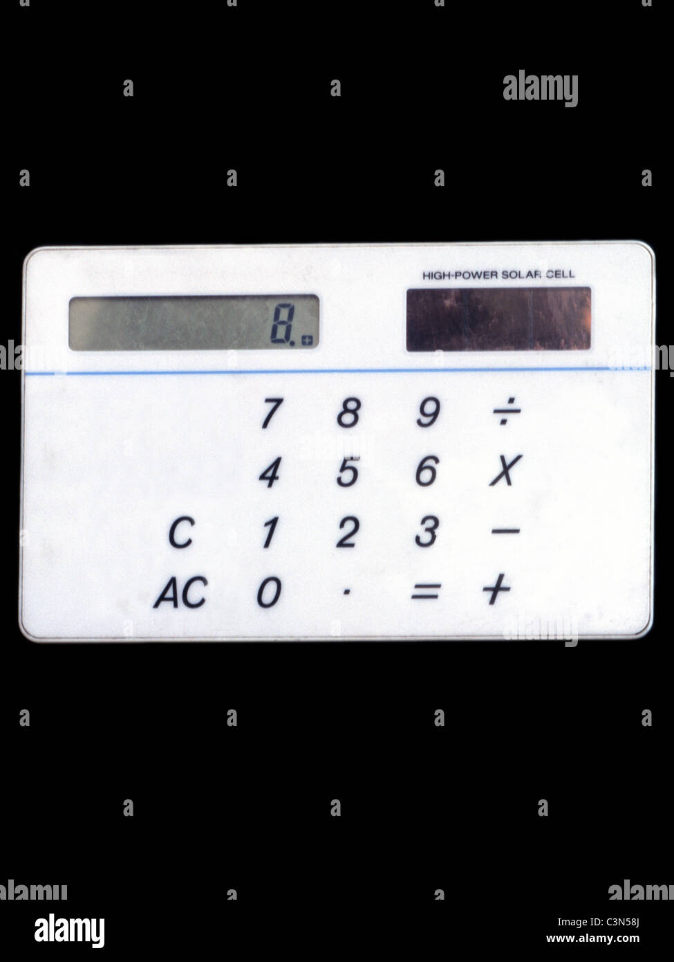 Simple Solar Calculator Stock Photo - Alamy