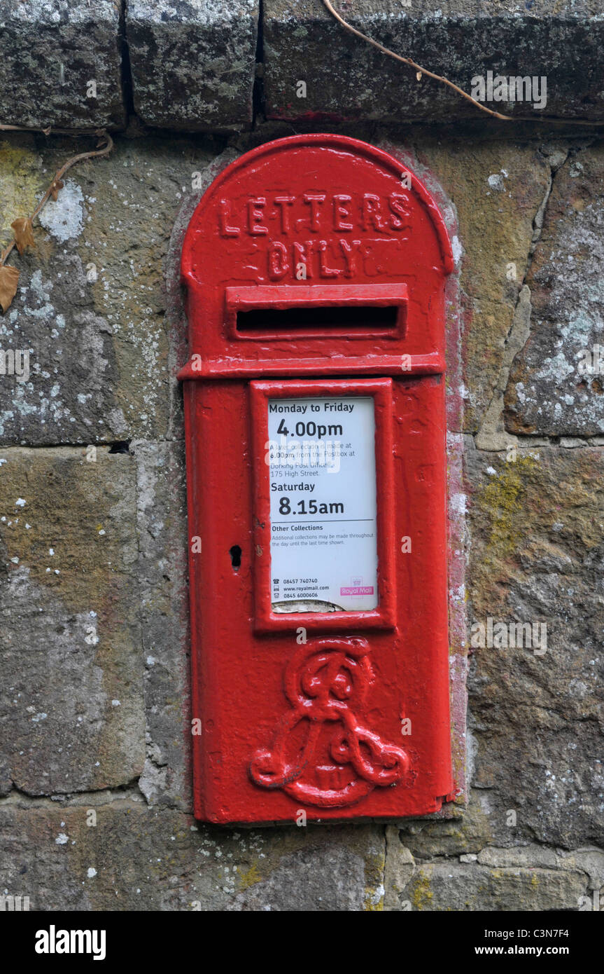 Red letter box, Friday Street, Surrey, England. Dates from Edward the ...