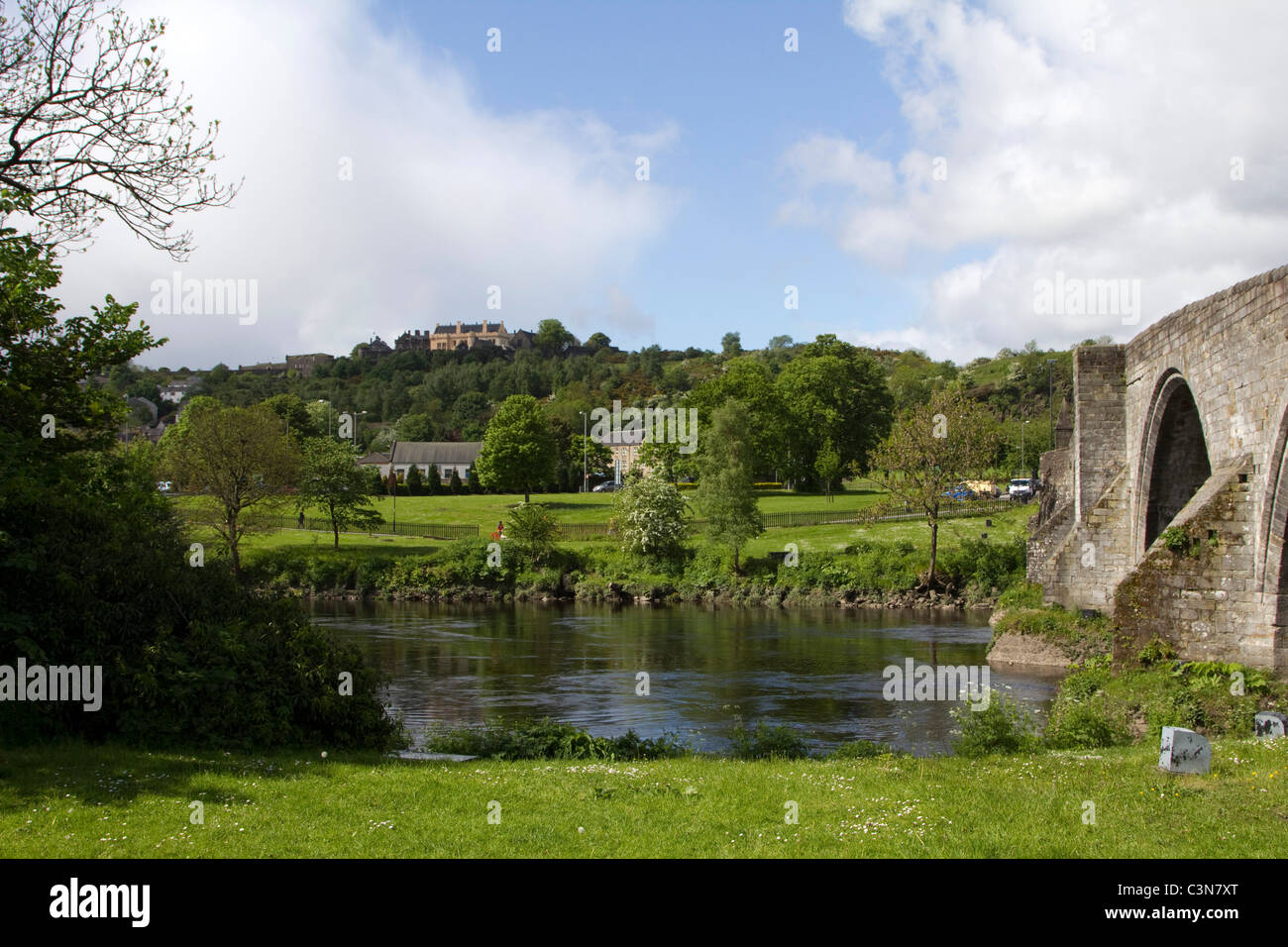 Stirling Bridge and castle river forth scotland uk Stock Photo - Alamy