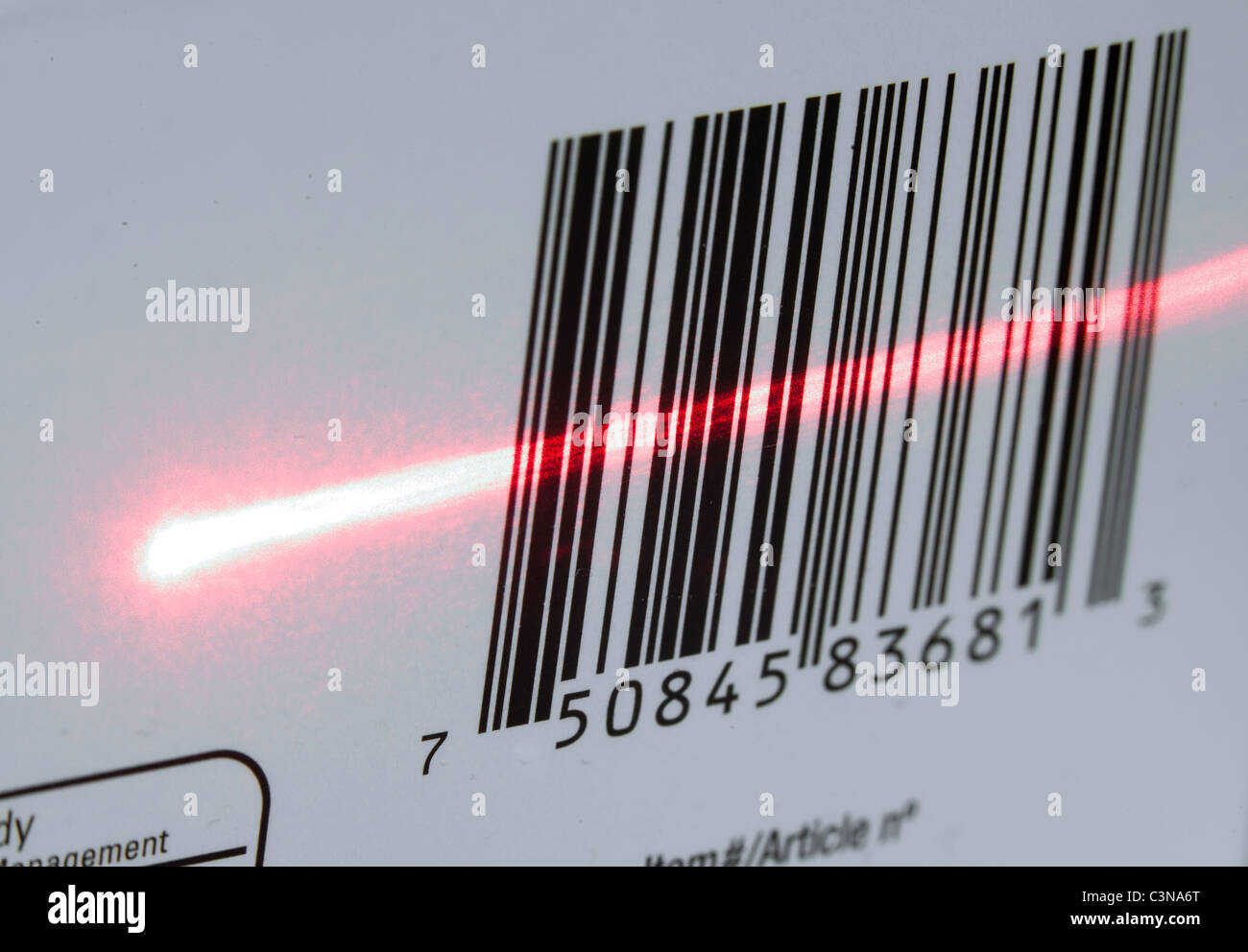 Red laser scanning UPC barcode Stock Photo - Alamy