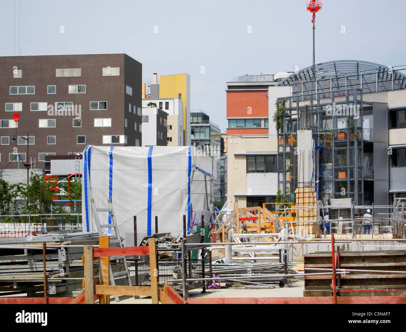 Paris, France, Construction Site, "Seine Rive Gauche", in Paris South ...