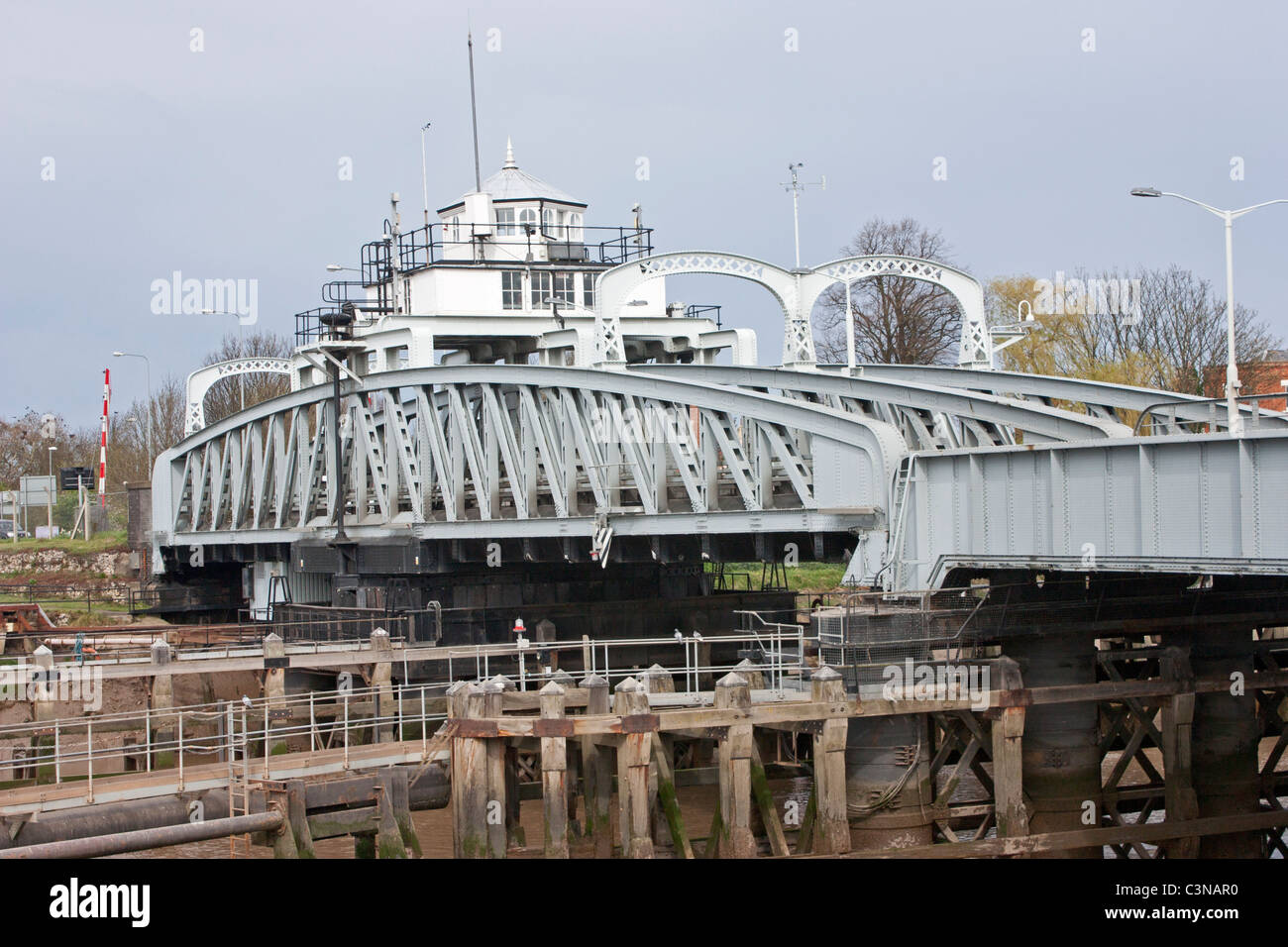 The swing bridge at Sutton Bridge, Lincolnshire Stock Photo - Alamy