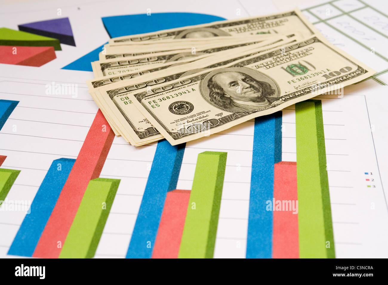 chart with money Stock Photo - Alamy