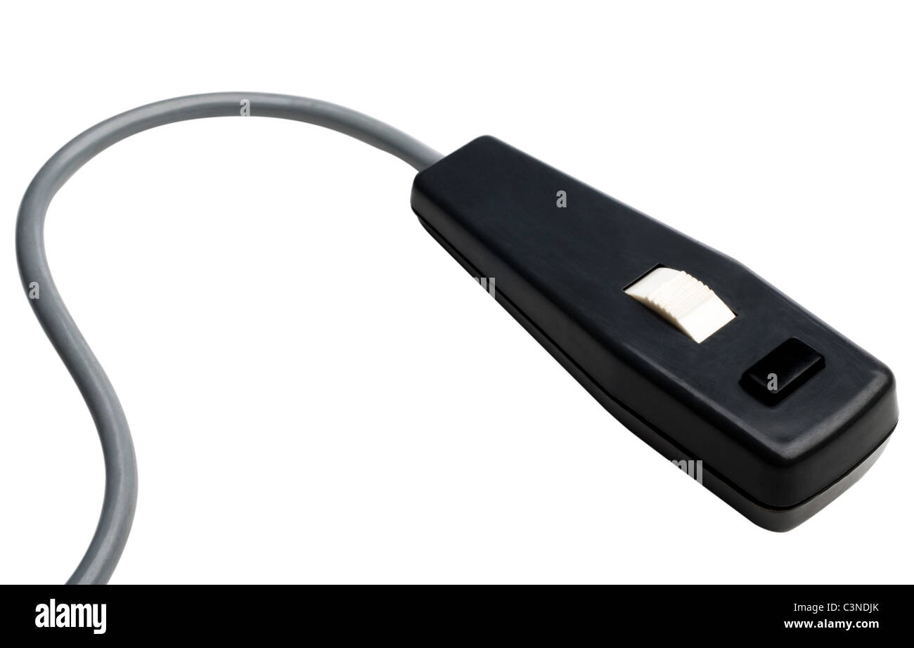 Remote control of slide projector isolated over white Stock Photo - Alamy