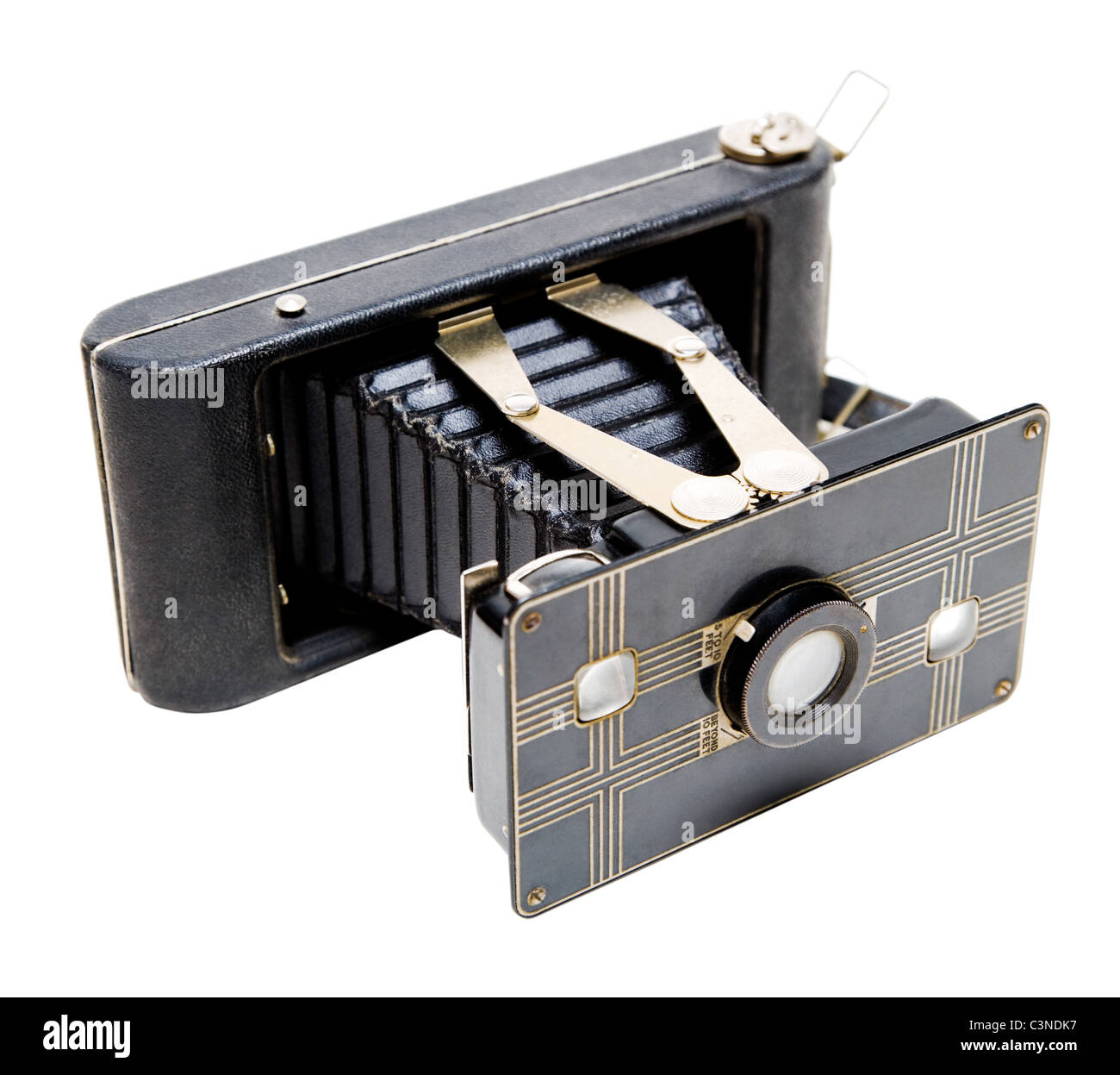 Single old camera isolated over white Stock Photo - Alamy