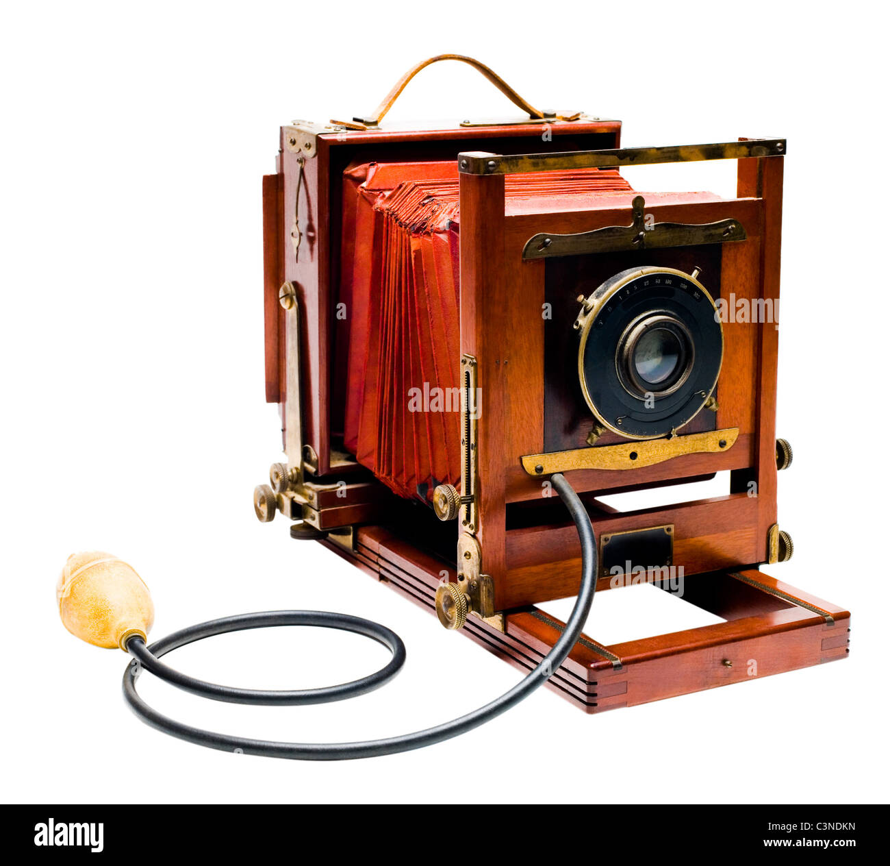 Single old camera isolated over white Stock Photo - Alamy