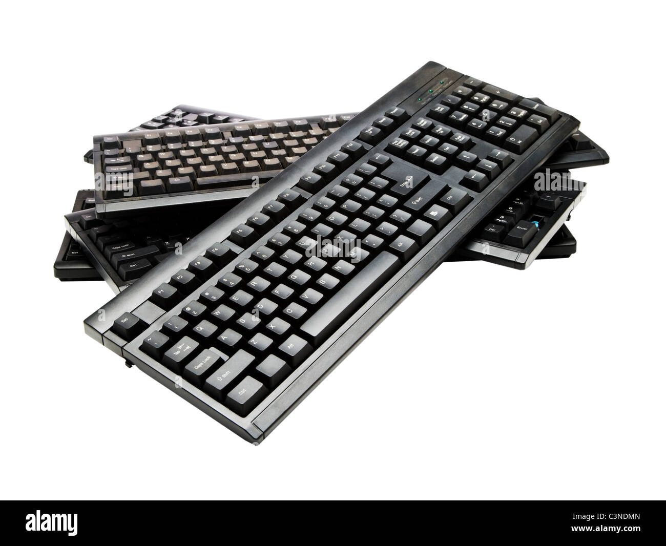 Black keyboard isolated over white hi-res stock photography and images ...