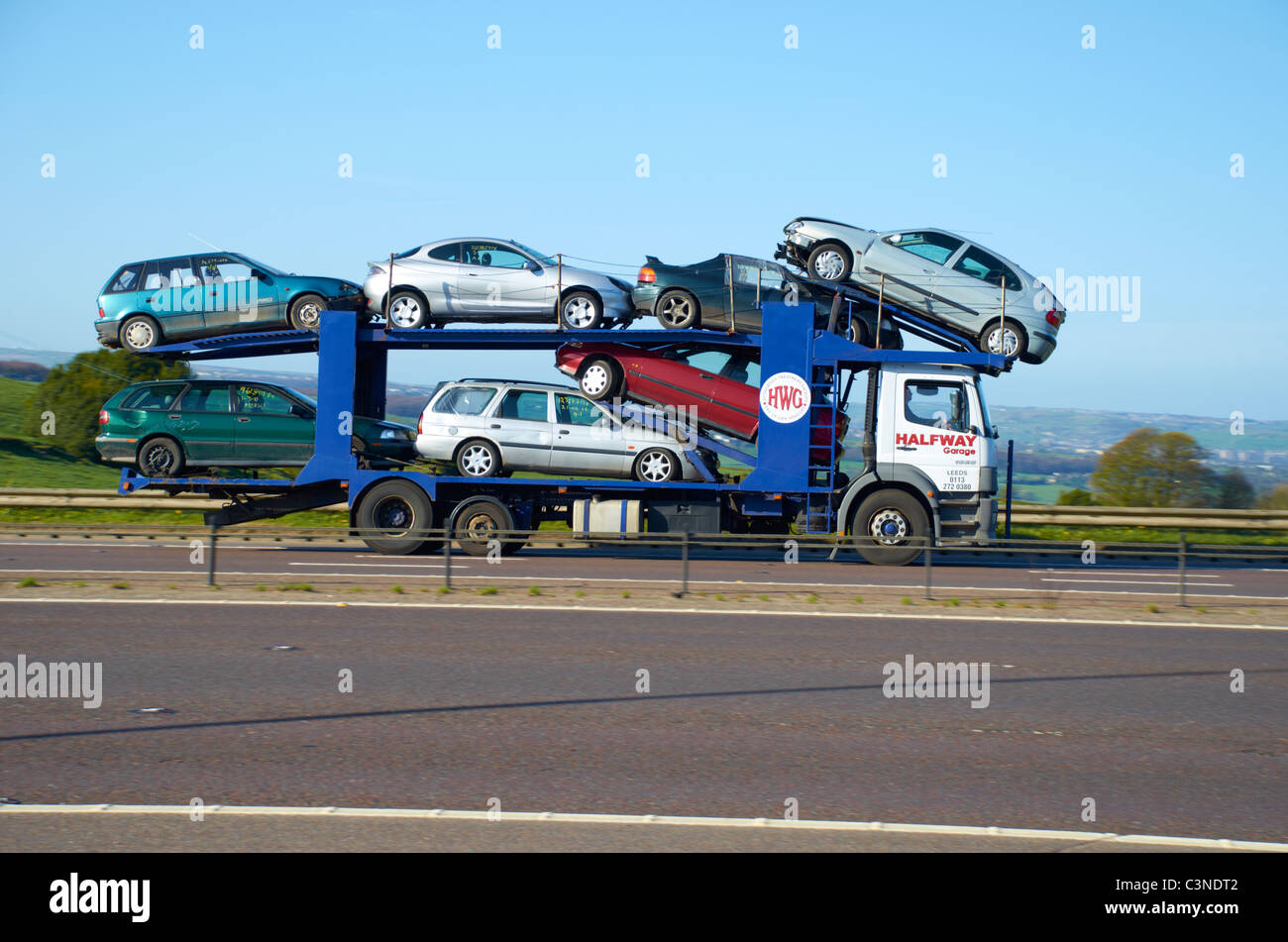 Car transporter second hand cars hi-res stock photography and images ...