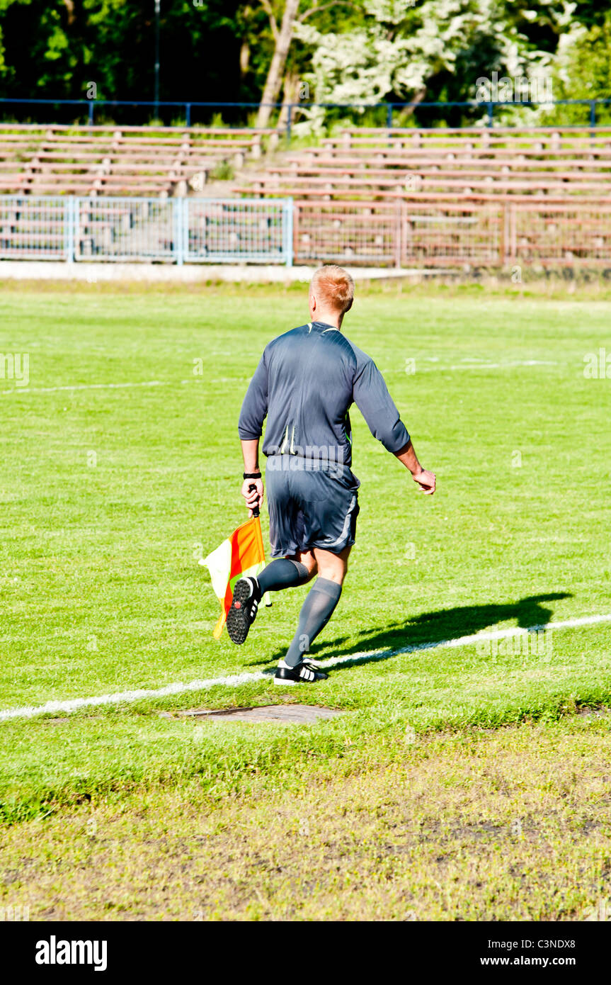 football referee on the line Stock Photo - Alamy