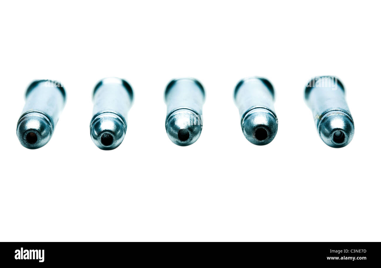 Row of bullets isolated over white Stock Photo - Alamy