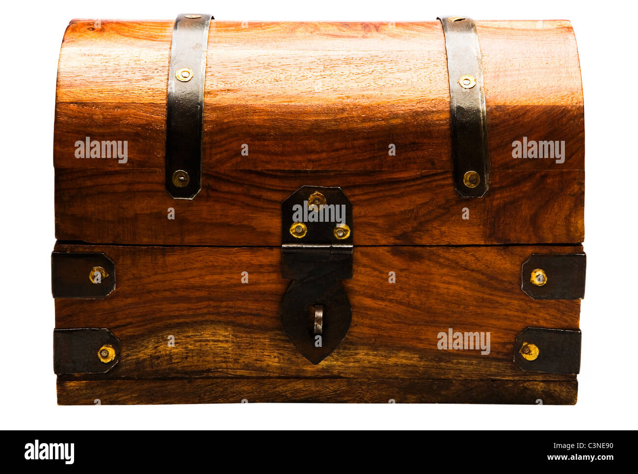 Closed chest box isolated over white Stock Photo - Alamy