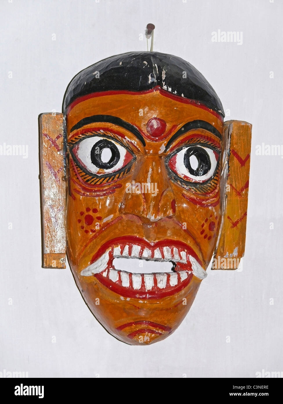 Ancient traditional theater mask in a Museum, Madhya Pradesh, India ...