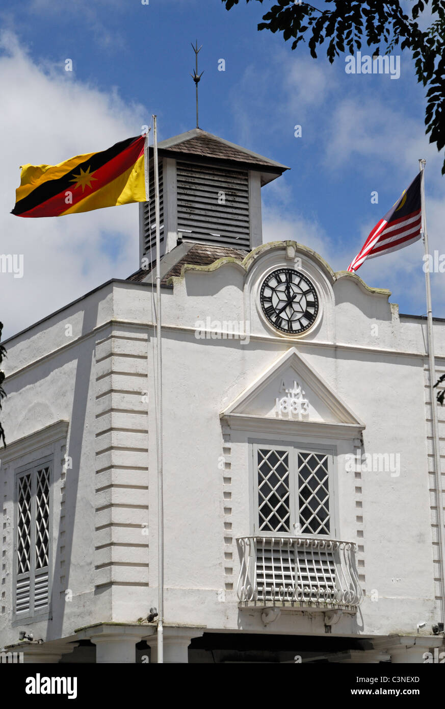 clock tower,Kuching court house,Sarawak,Borneo Stock Photo - Alamy