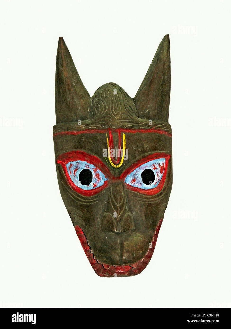 Ancient traditional theater mask in a Museum, Madhya Pradesh, India ...