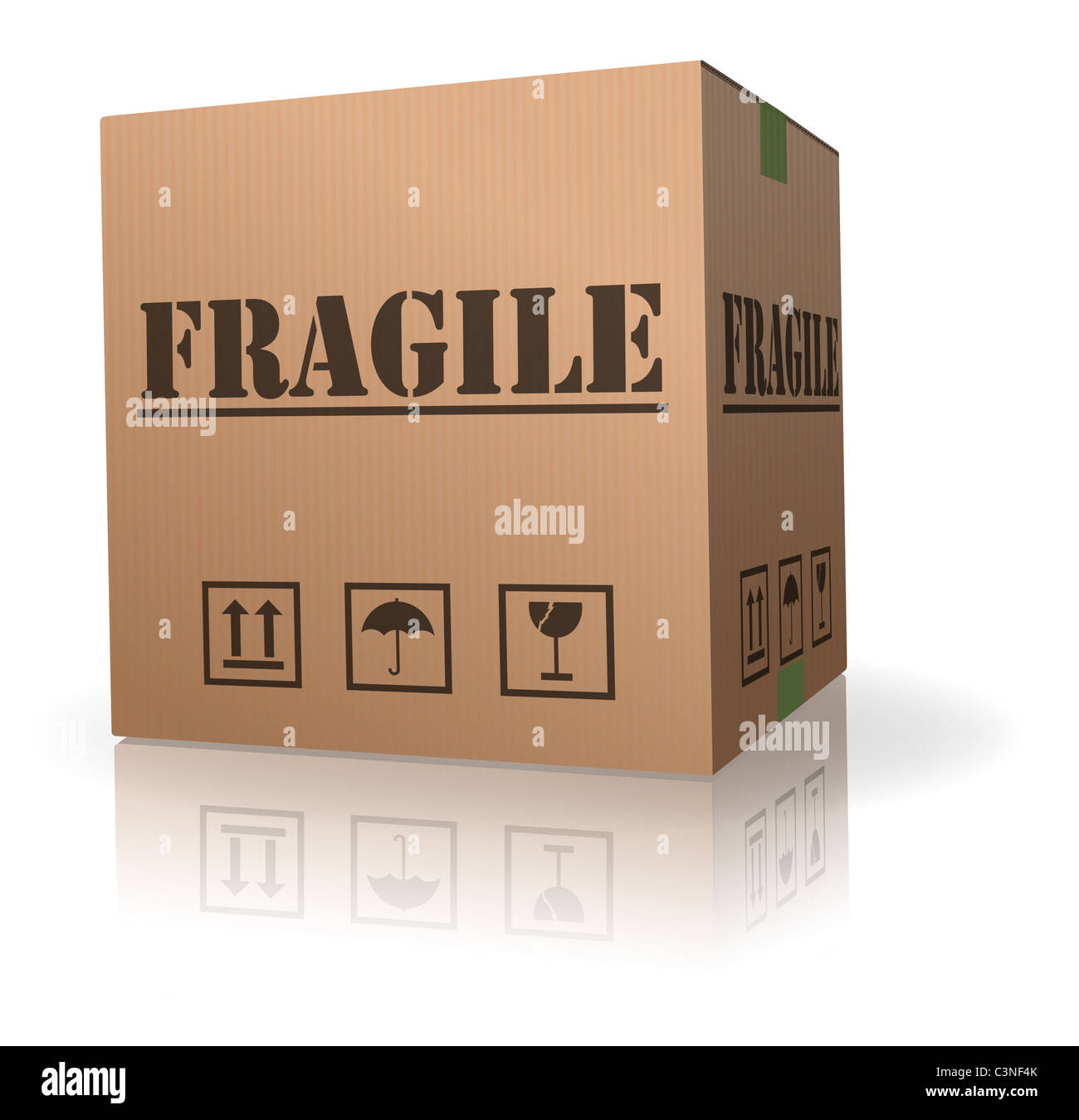 fragile post package sending delicate shipment Stock Photo - Alamy