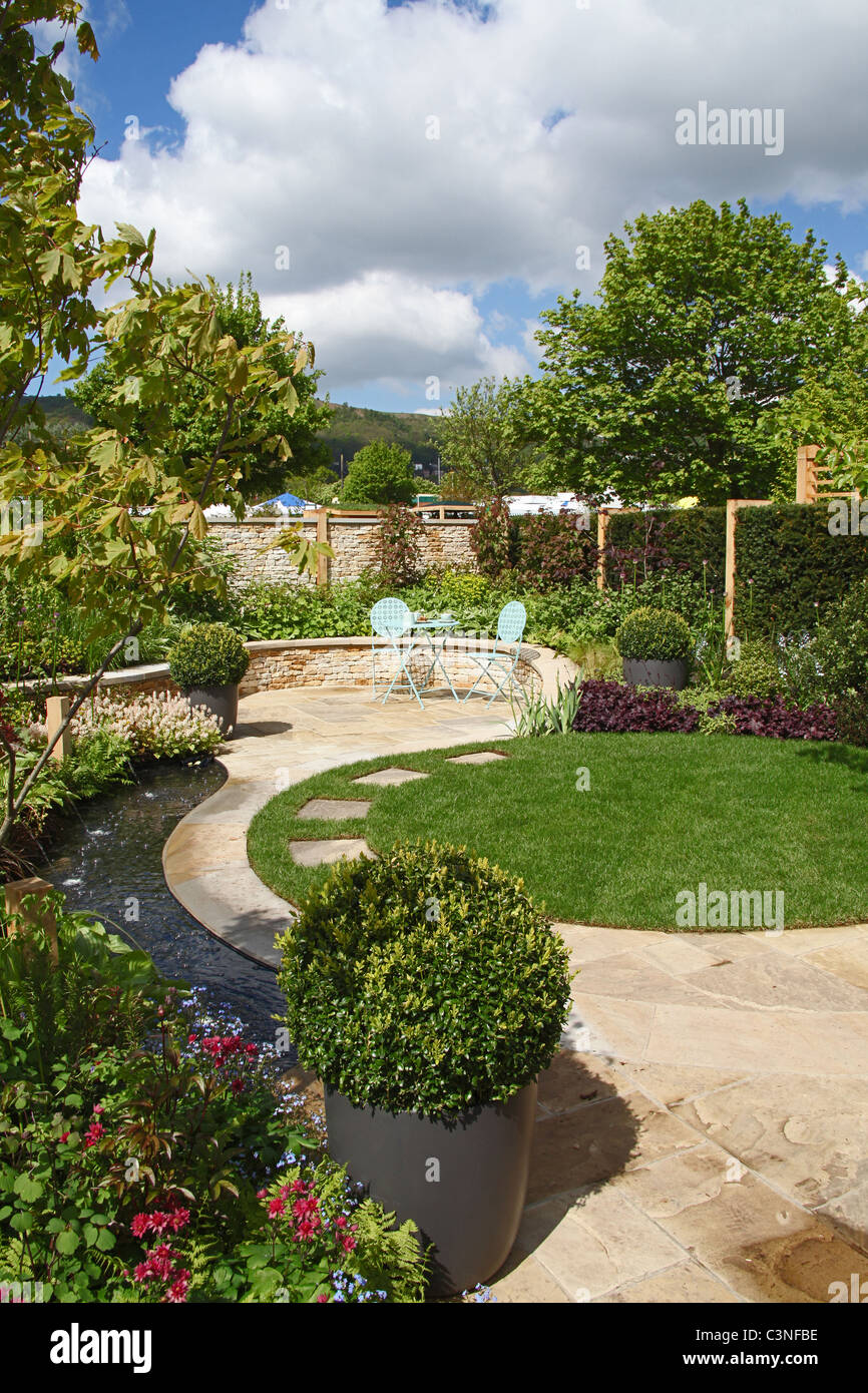 One of the show gardens at the RHS Spring Show, Malvern, Hereford ...