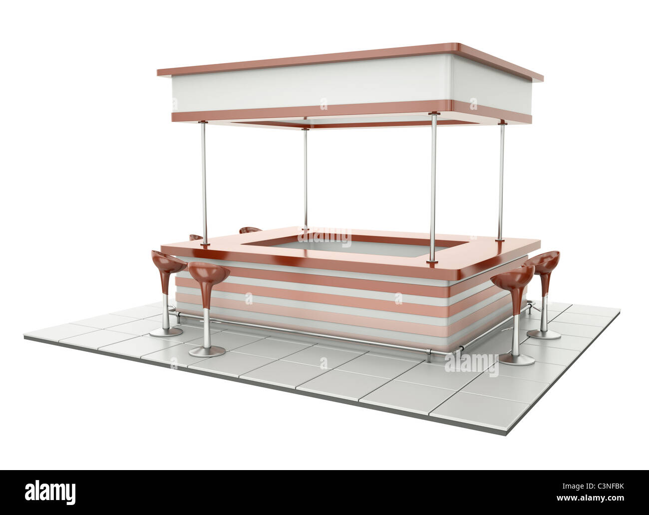 Counter with chairs Stock Photo - Alamy