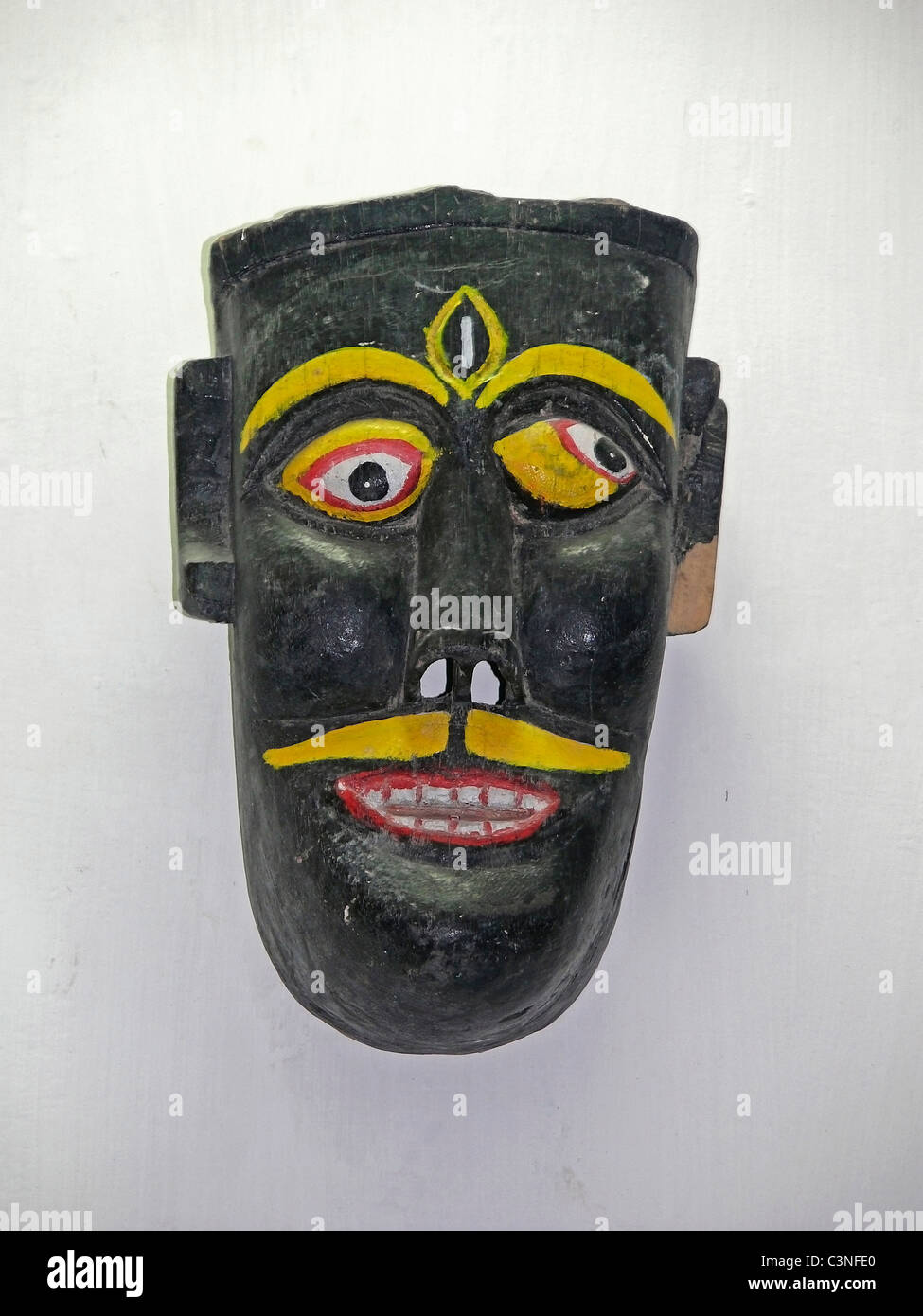 Ancient traditional theater mask in a Museum, Madhya Pradesh, India ...