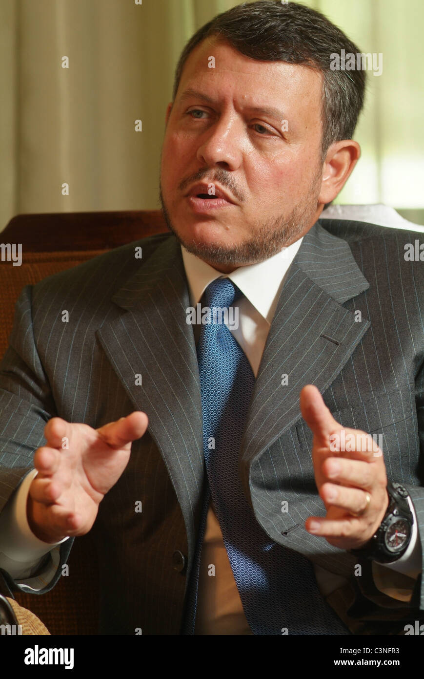 King Abdullah II of the Hashemite Kingdom of Jordan at the Basman ...