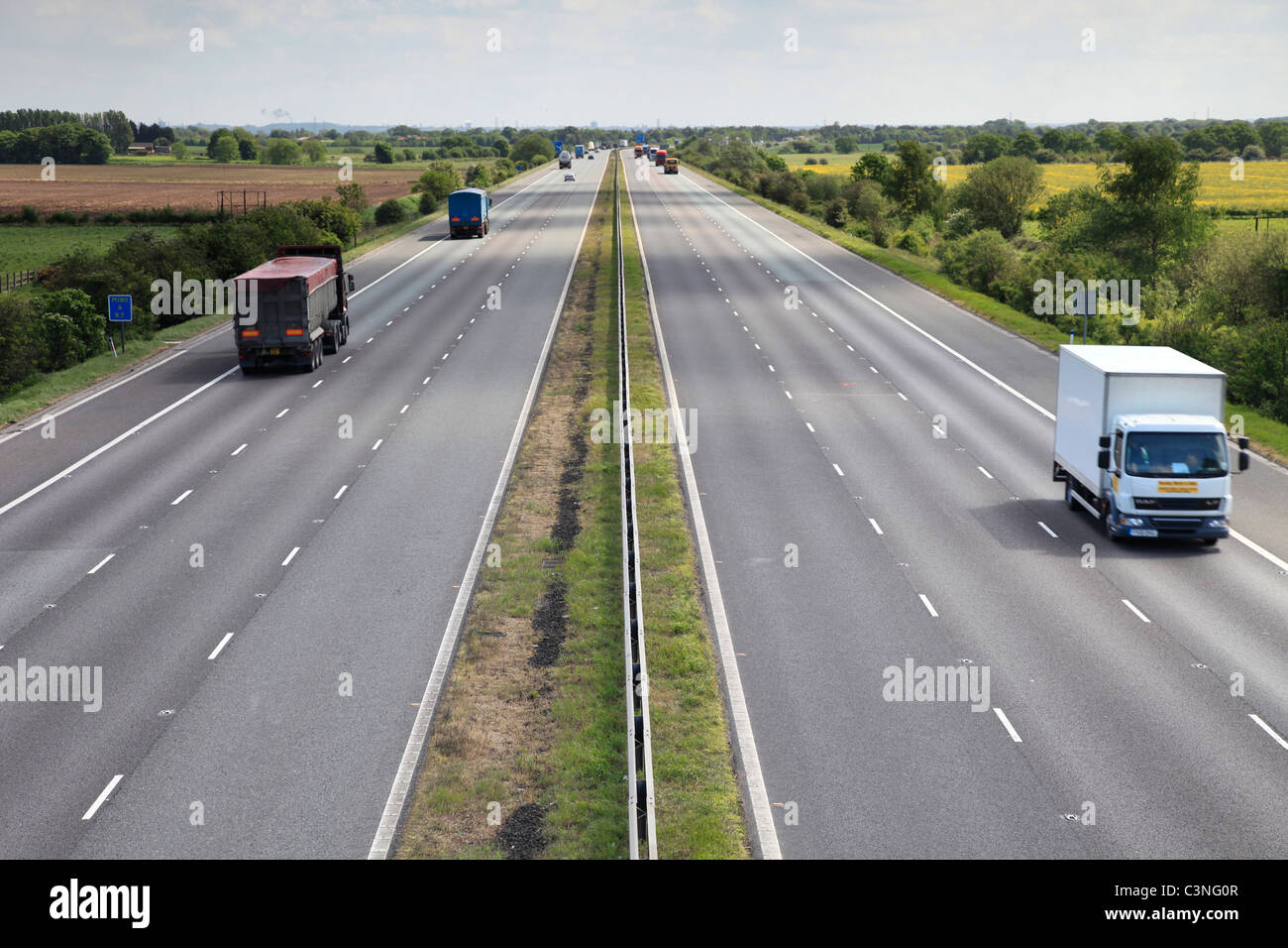Motorway with a small amount of traffic Stock Photo - Alamy