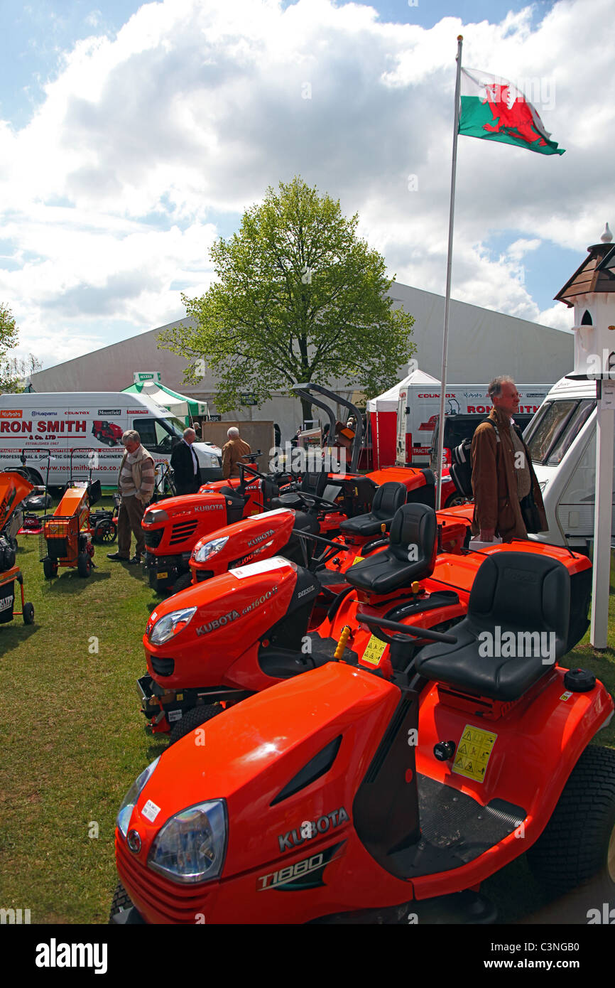 Ride-on mower display at the RHS Spring Show, Malvern, Hereford ...