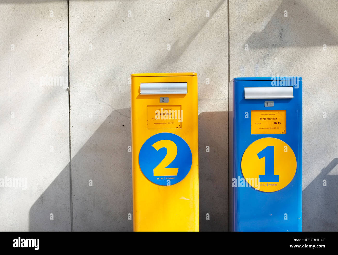 PIETARSAARI, FINLAND - MAY 14: Finnish mailboxes. EDITORIAL USE ONLY ...