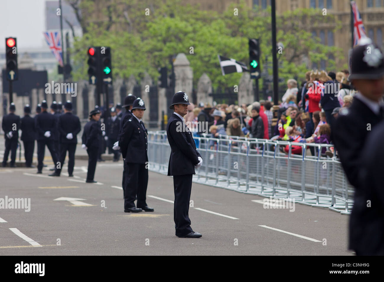 Metropolitan Police on duty at the Royal wedding of Prince William and ...
