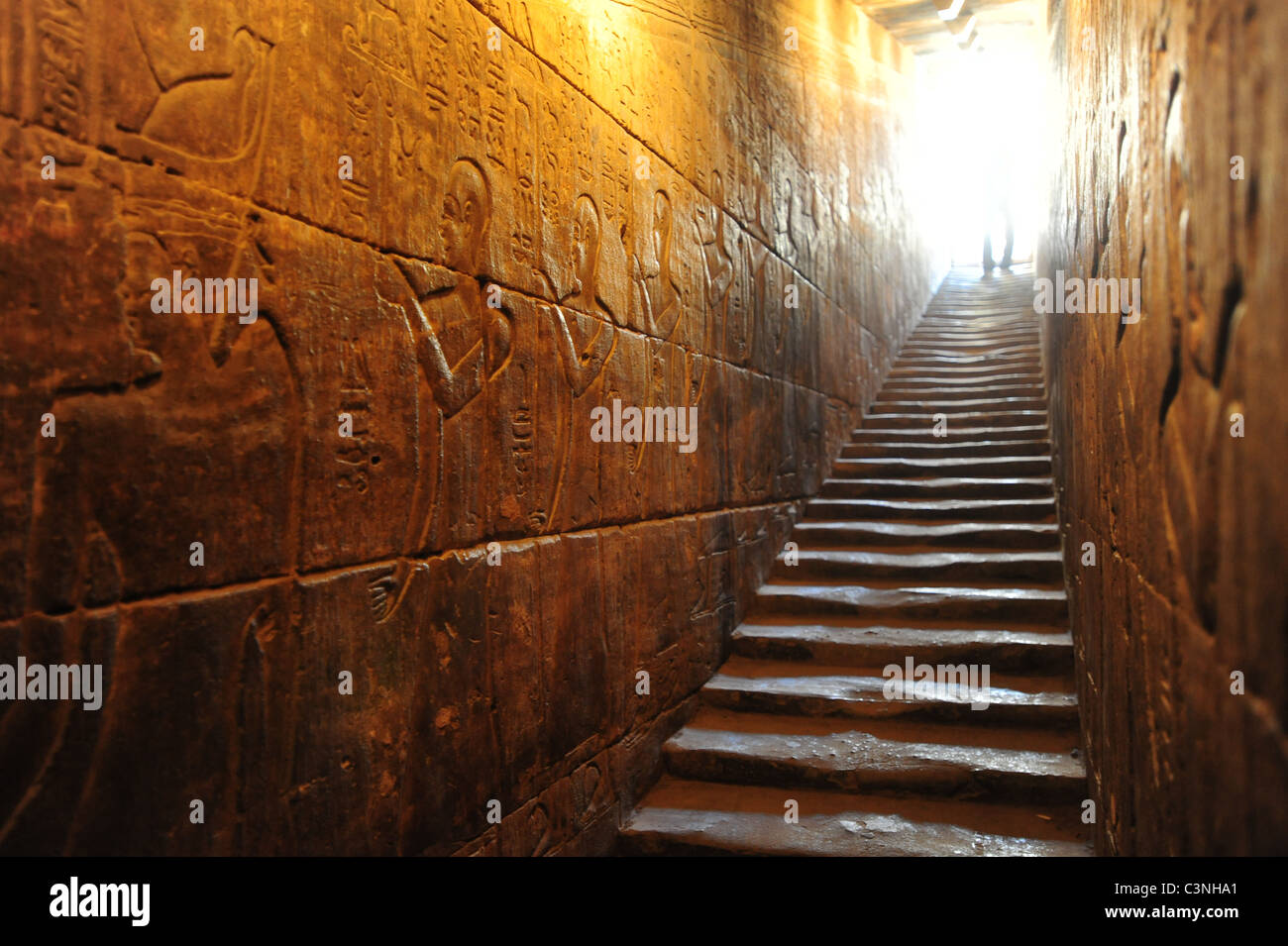 Africa Middle East Egypt Egyptian Dendara Temple of Hathor - worn steps ...