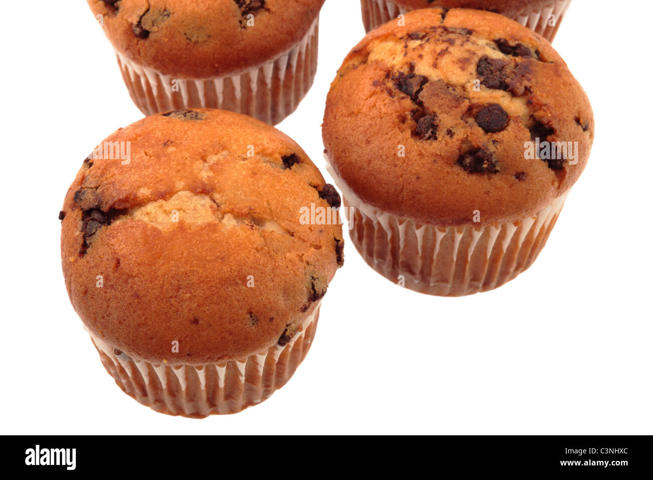 Many chocolate muffins from above Stock Photo - Alamy