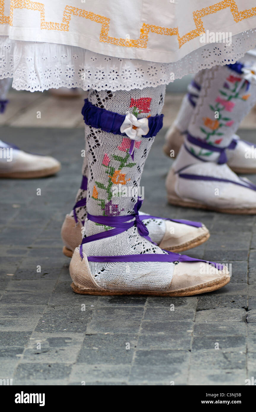 Shoe and sock detail on outfits worn at the Good Friday or Holy Friday ...