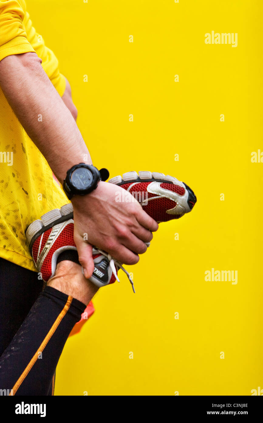 Runner warming up after a race Stock Photo - Alamy