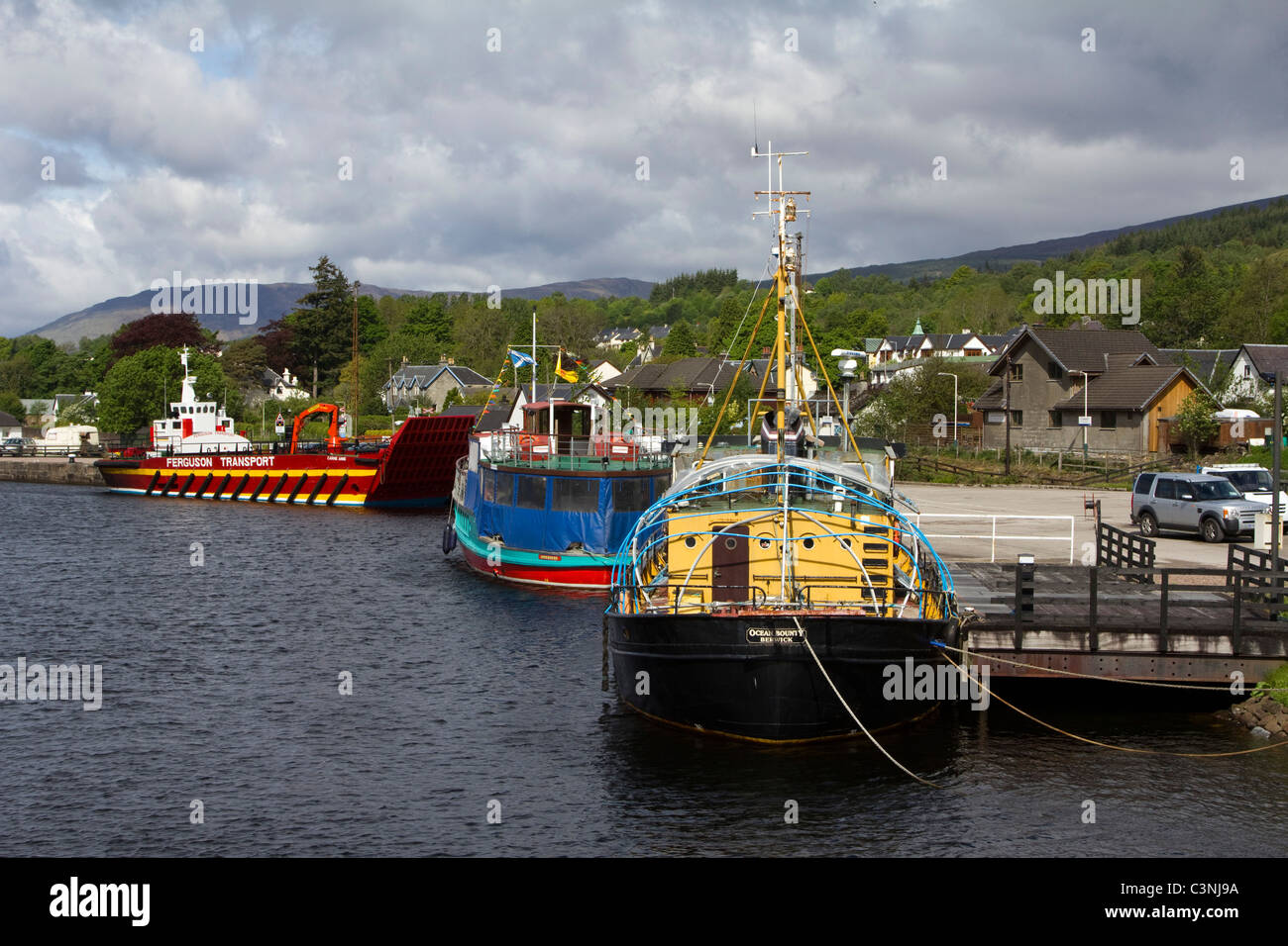 The Caledonian Canal in Scotland connects the Scottish east coast at ...