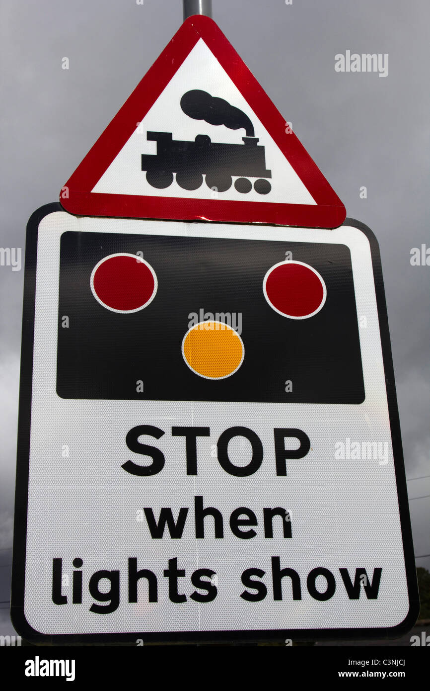 corpach highlands railway station level crossing warning signs scotland ...