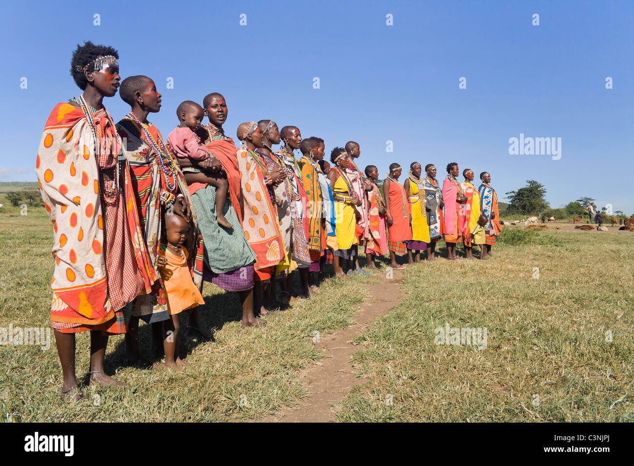 Women Maasai in traditional costume during a ritual Stock Photo - Alamy