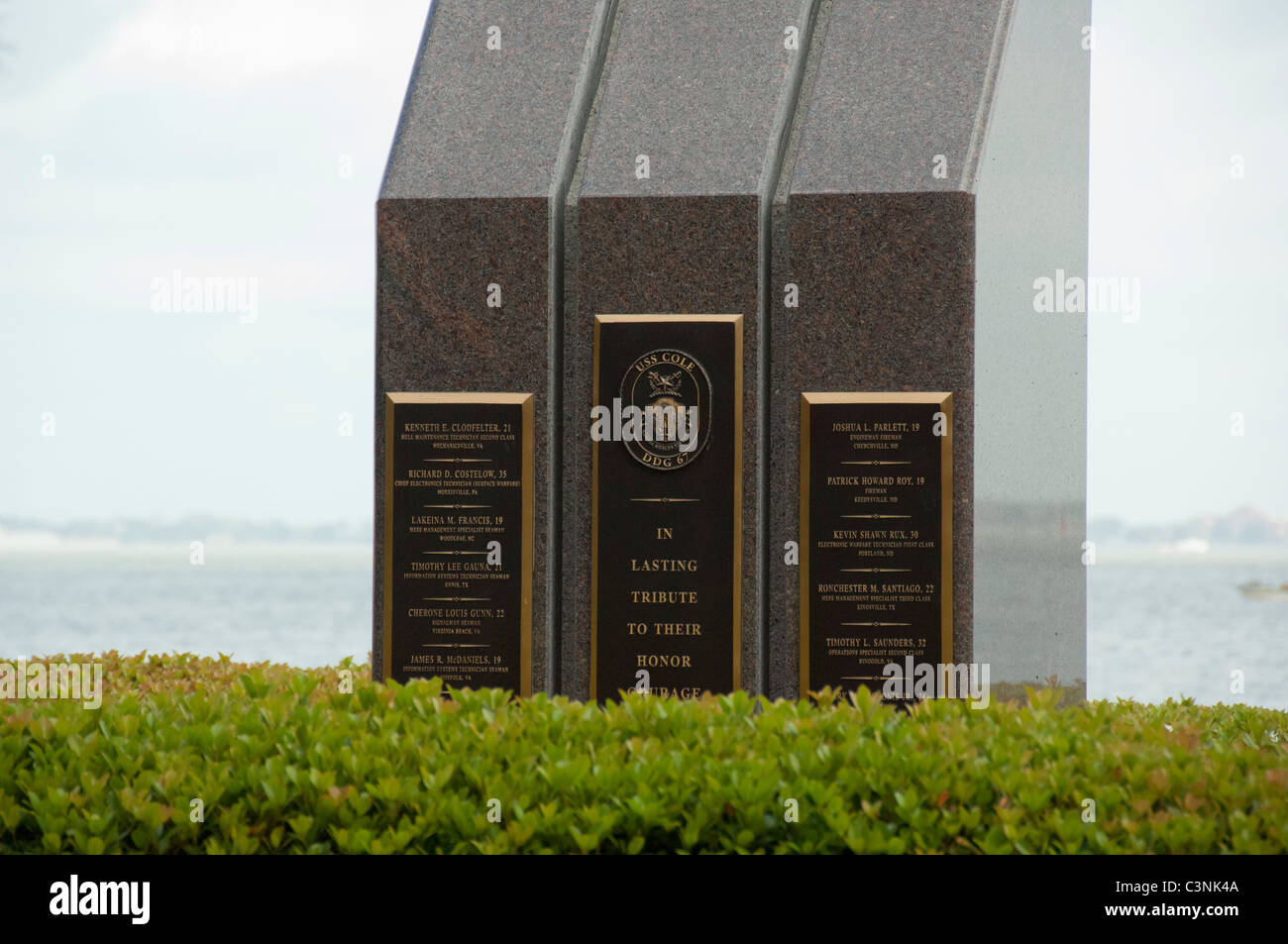 Virginia, Norfolk. Norfolk Naval Station. USS Cole Memorial Stock Photo ...