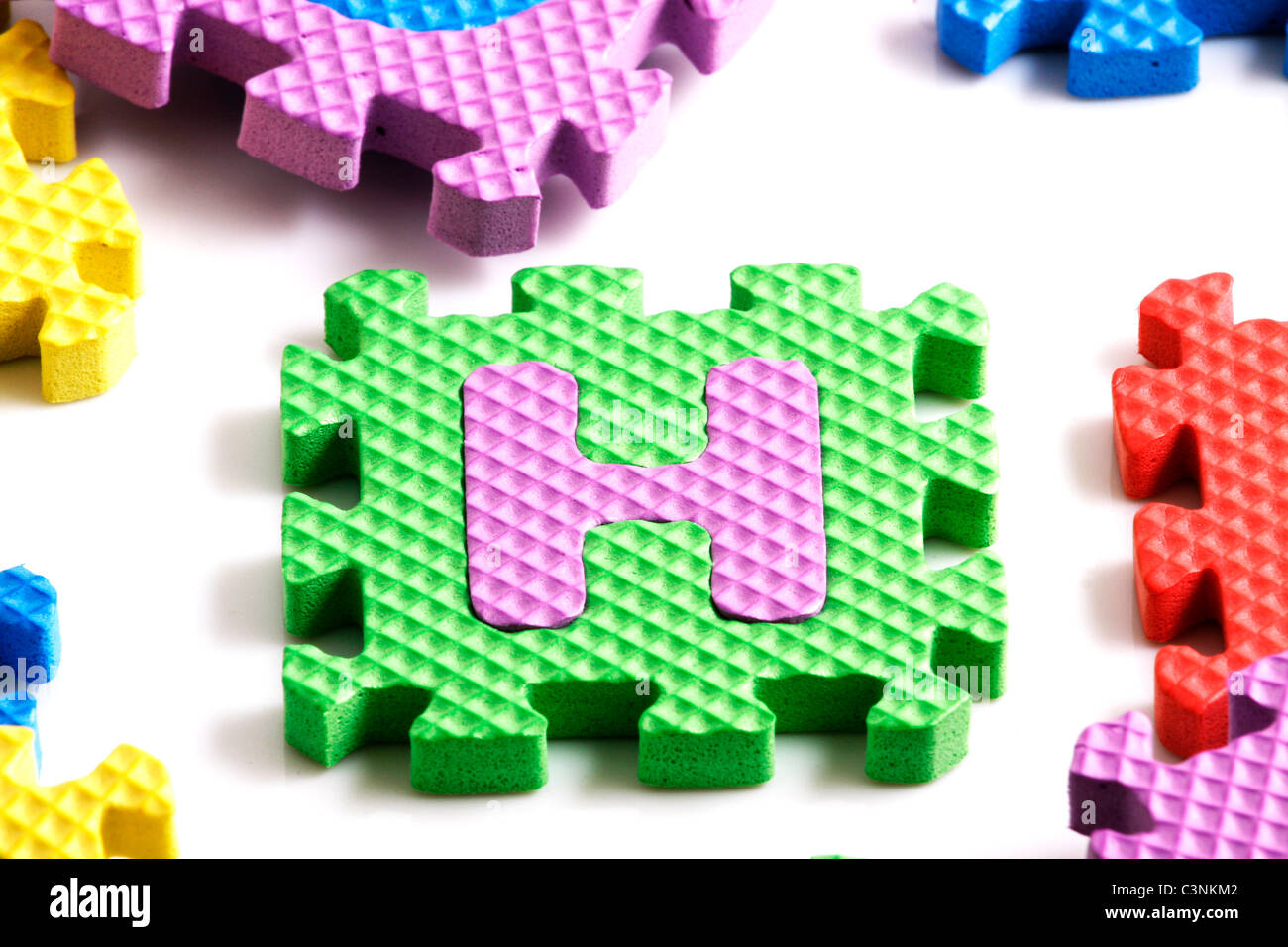 Alphabet puzzle pieces Stock Photo - Alamy