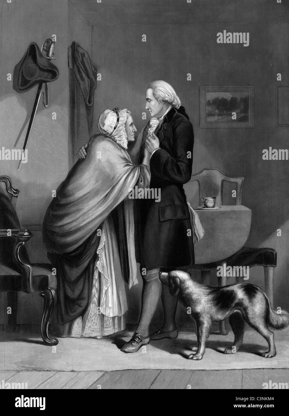 George Washington's last interview with his mother Stock Photo - Alamy