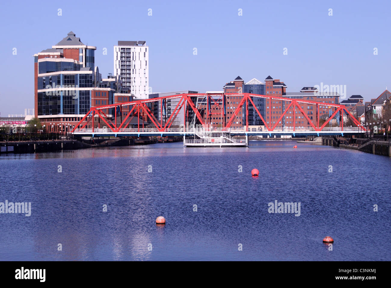 Detroit Swing Bridge, Salford Quays, Greater Manchester Stock Photo - Alamy