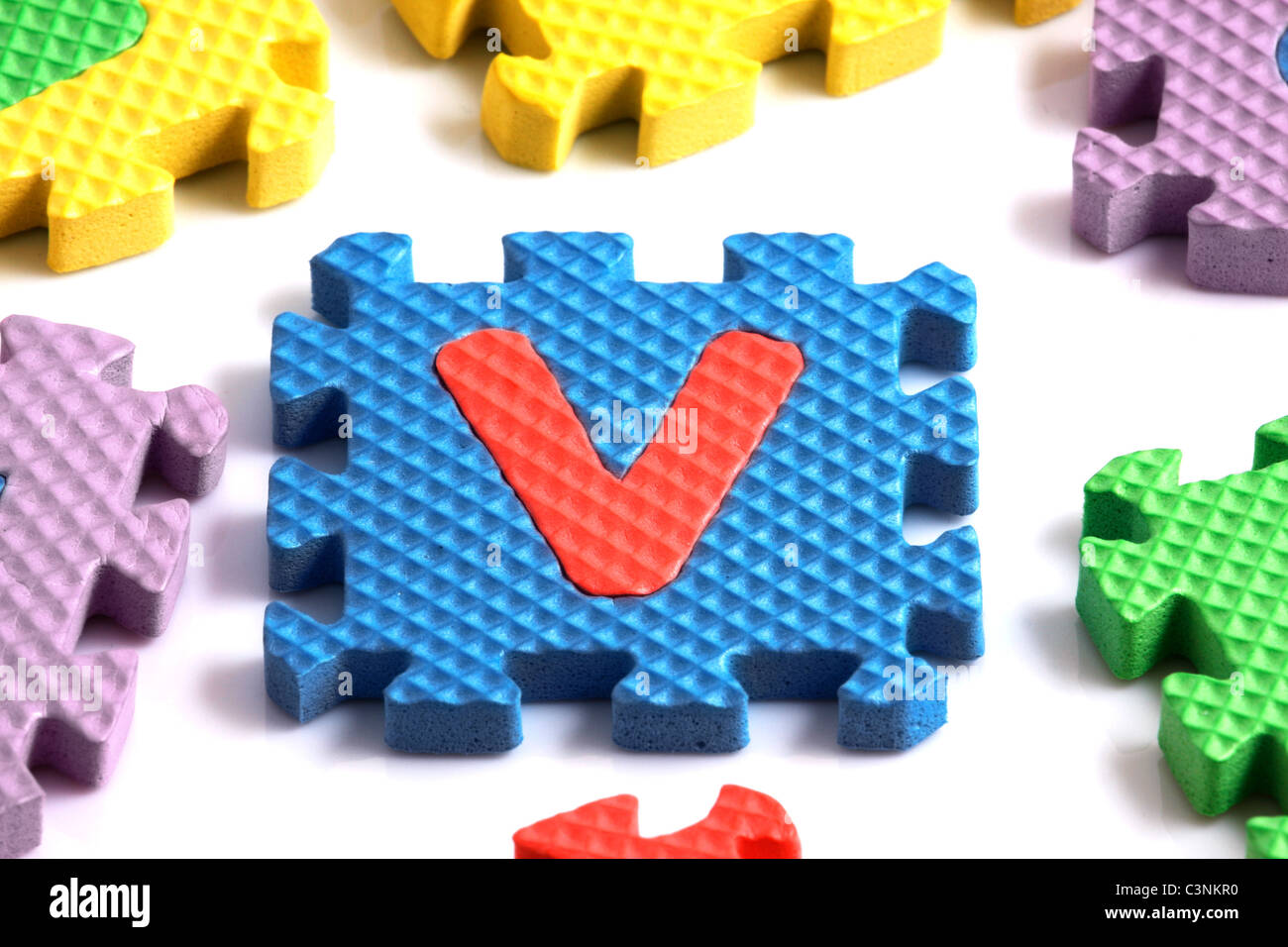 Alphabet puzzle pieces Stock Photo - Alamy