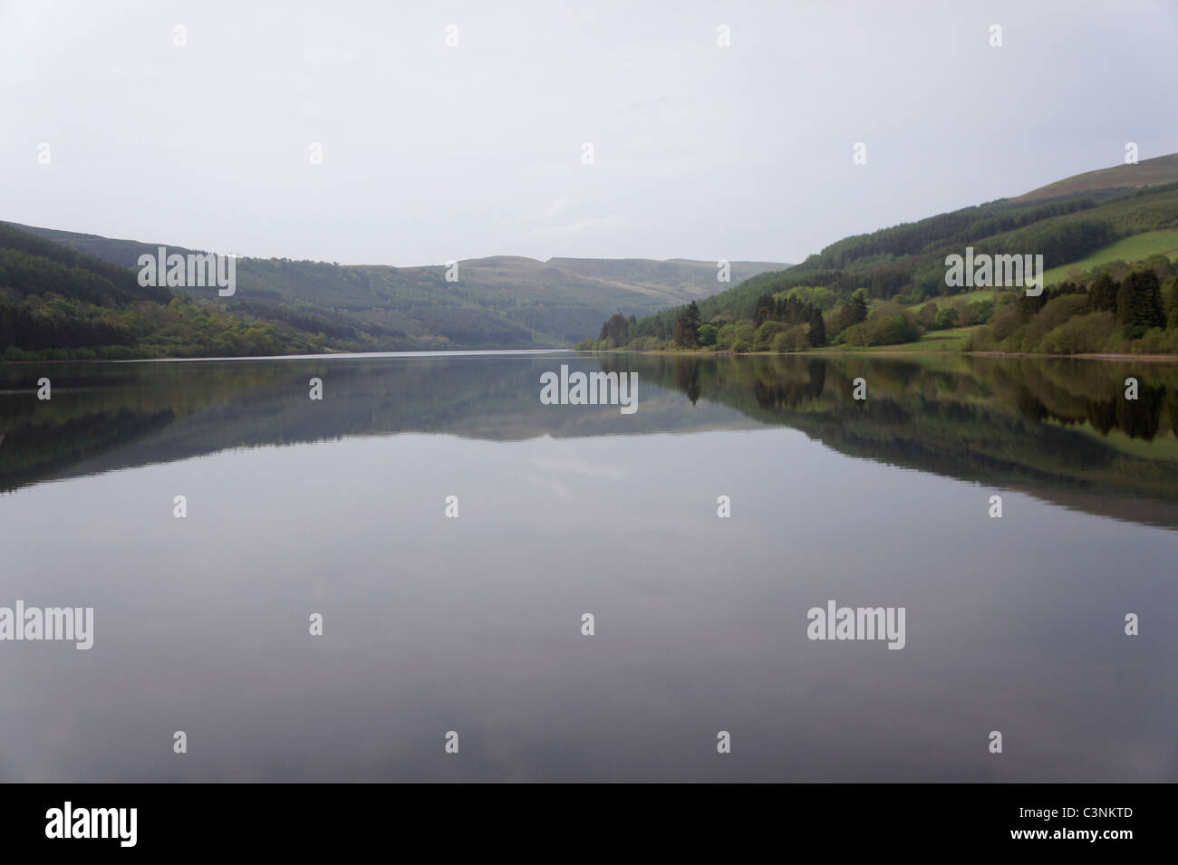 Talybont Reservoir and Forest. Near Talybont on Usk, Brecon Beacons ...