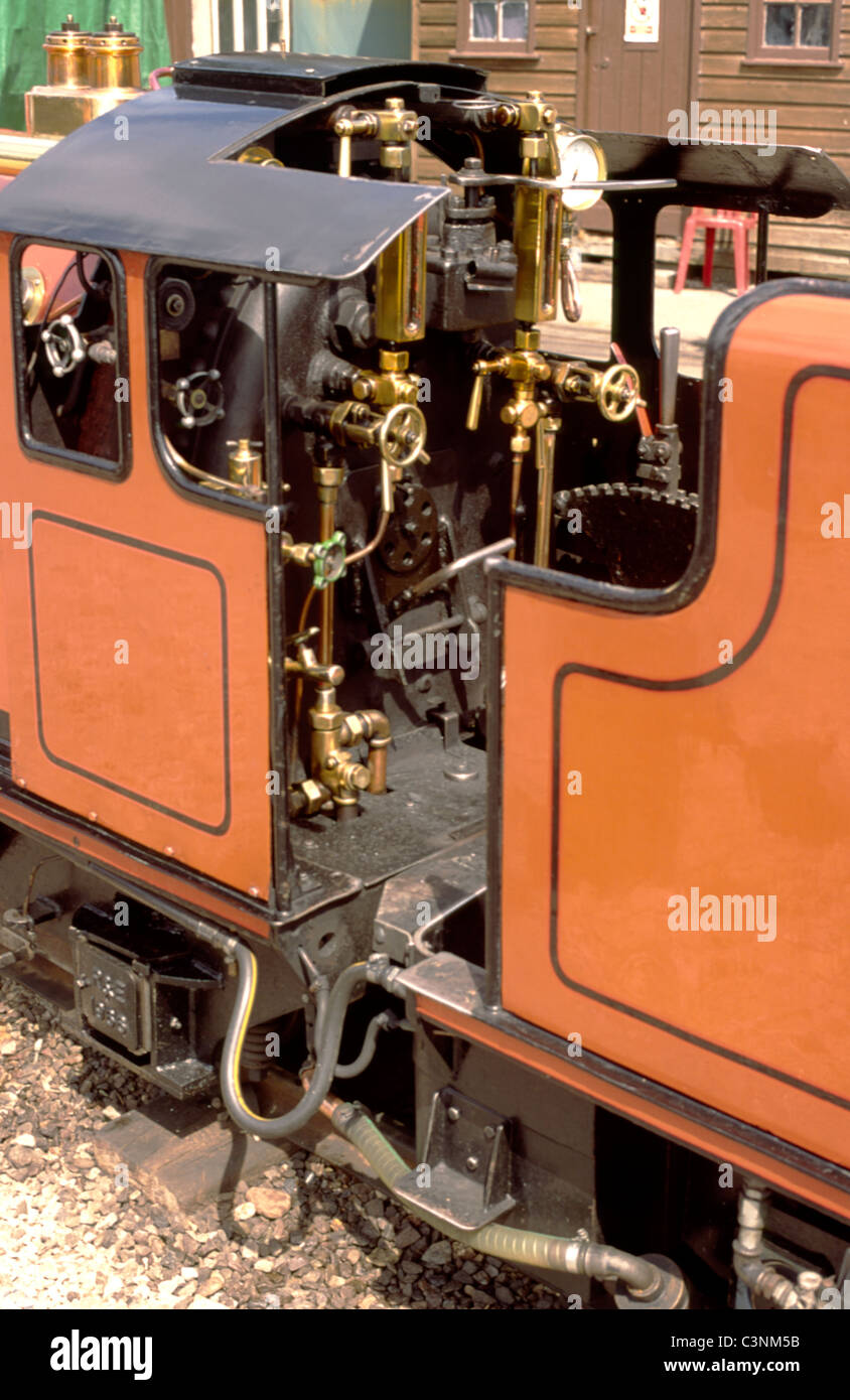 Footplate of locomotive River Mite, Ravenglass and Eskdale Railway ...