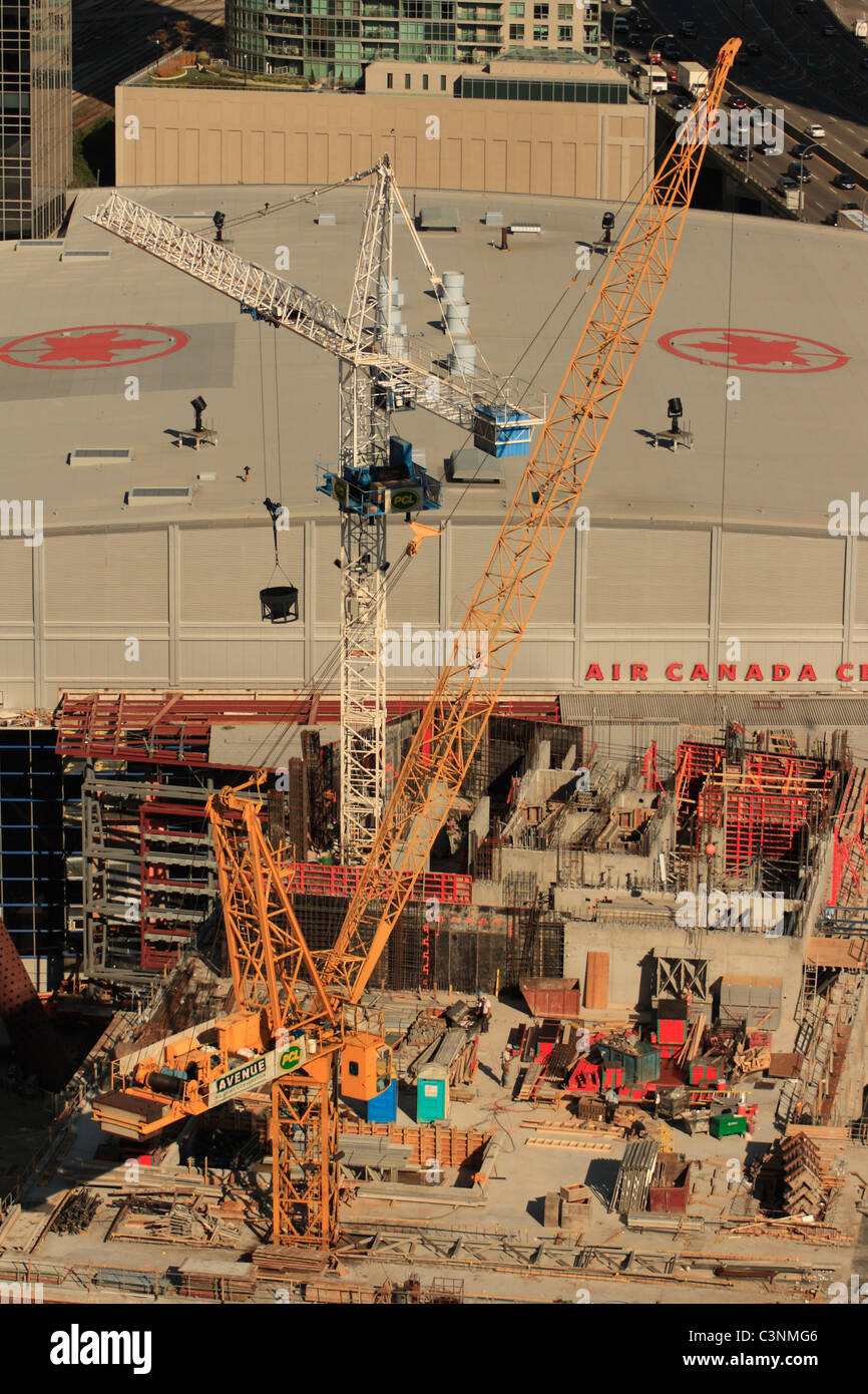 Maple Leaf Square Construction - Aerial View Stock Photo - Alamy