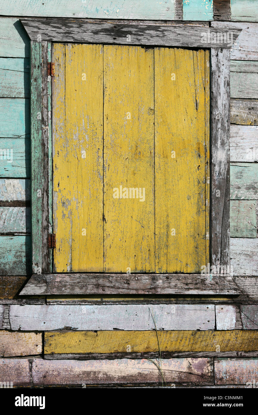 Wall and window detail of rustic wooden house Stock Photo - Alamy