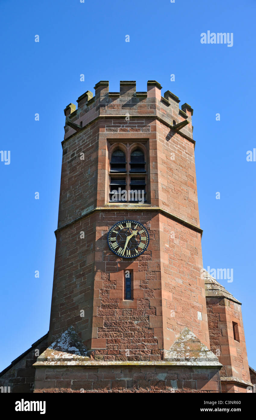 West tower. All Saints Church. Wetheral, Cumbria, England, United ...
