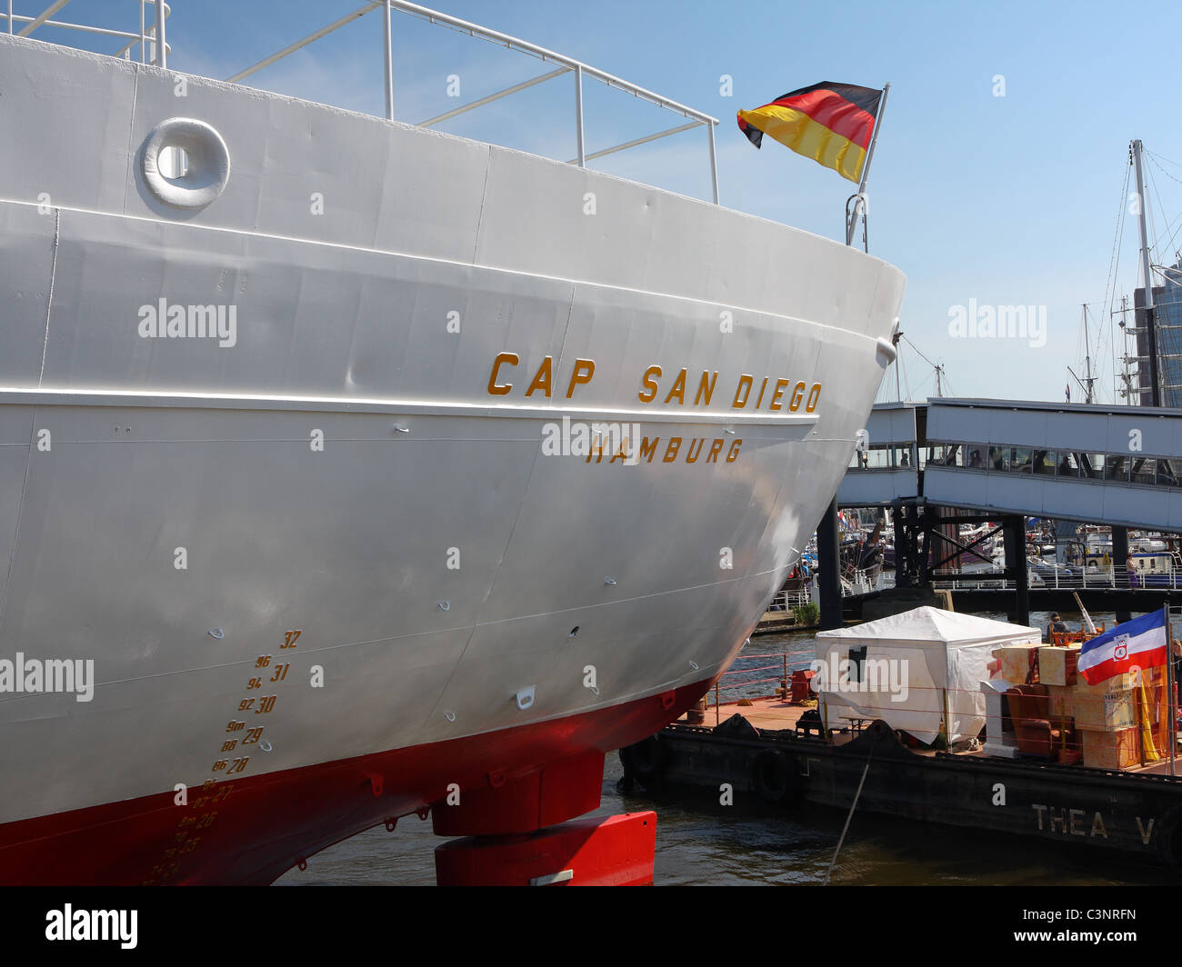 MS Cap San Diego in the Hamburg harbour Stock Photo - Alamy