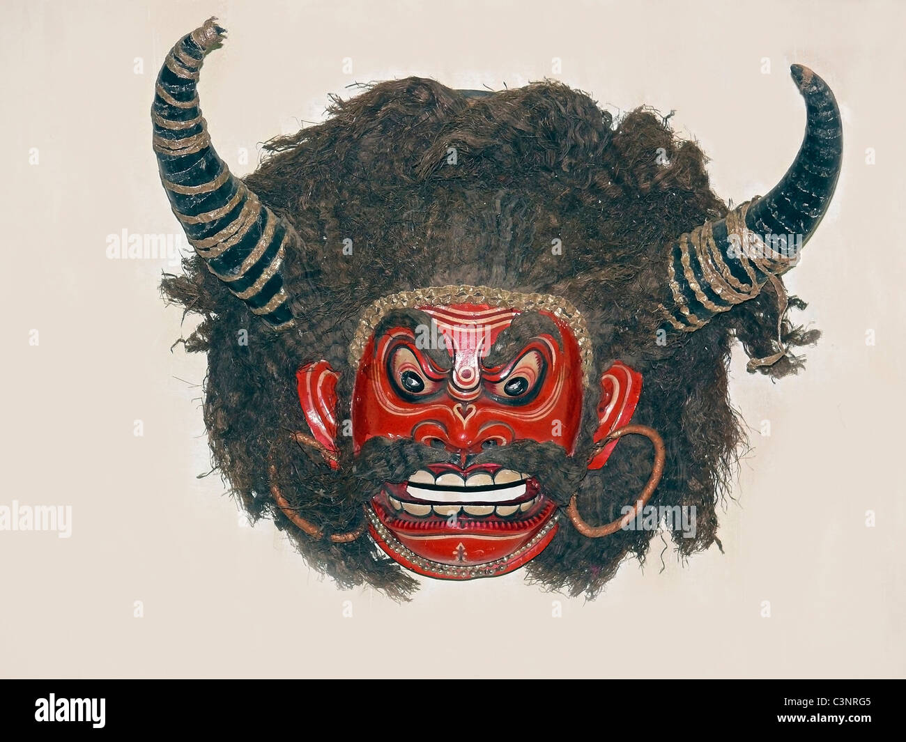 Ancient traditional theater mask in a Museum, Madhya Pradesh, India ...