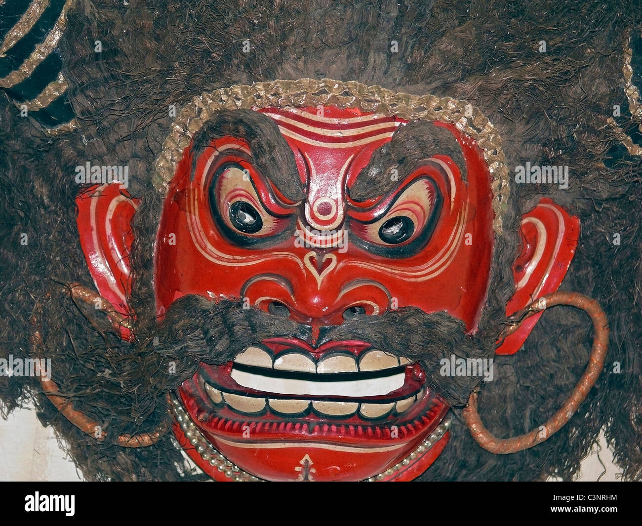 Ancient traditional theater mask in a Museum, Madhya Pradesh, India ...