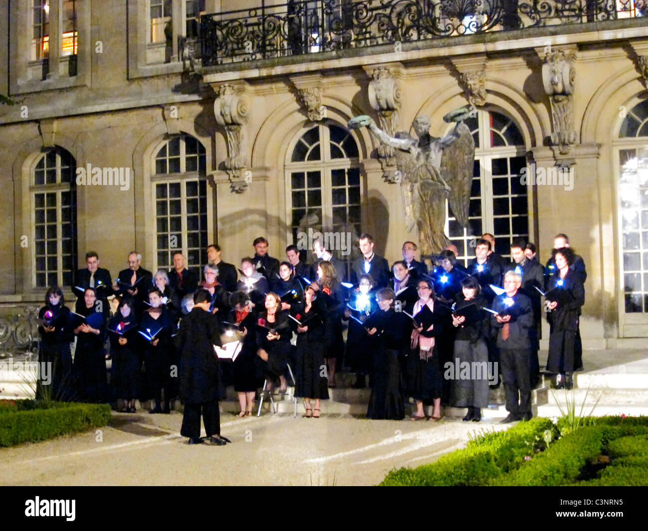 Paris, France, Large Group People, Adult Chorus Performing at "Musee ...